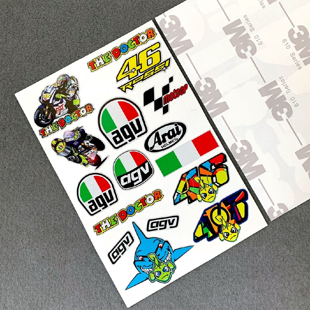 in stock 3M Logo Highly Reflective Motorcycle The Doctor VR46 Rossi ...