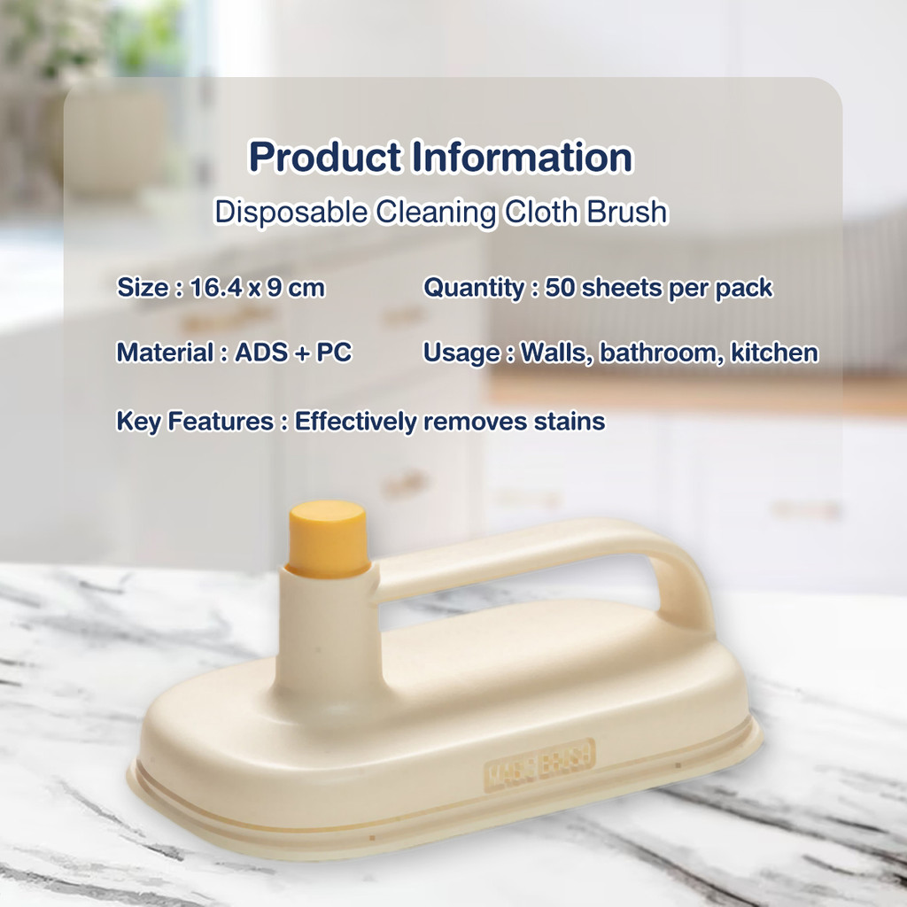 Kitchen Cleaning Brush Magic Wipe Flat Mop 50pcs Disposable Tissue Dirt ...