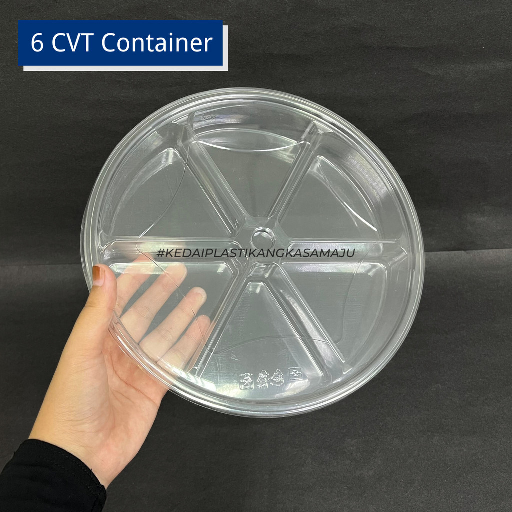 6 Cavity Container (BLACK) w/ Lock - Bekas Kuih Raya / Cookies Plastic ...