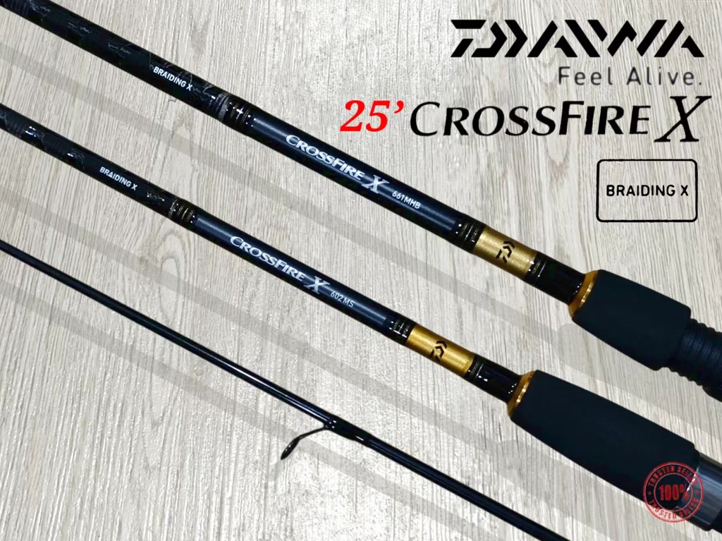 DAIWA 2025' CROSSFIRE X SPINNING/ BAITCASTING (BC) FISHING ROD | Shopee Malaysia