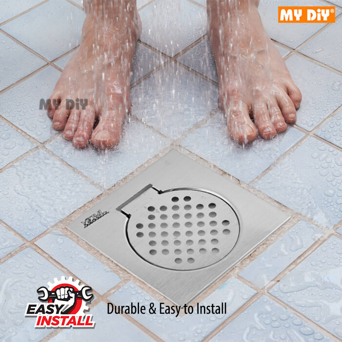 6"X6" PVC FLOOR GRATING WITH FILTER TRAP AND STAINLESS STEEL FLOOR ...