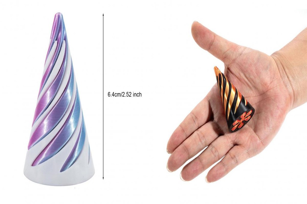 roeaceh Vortex Thread Illusion Spiral Cone Toy 3d Printed Spiral Cone ...