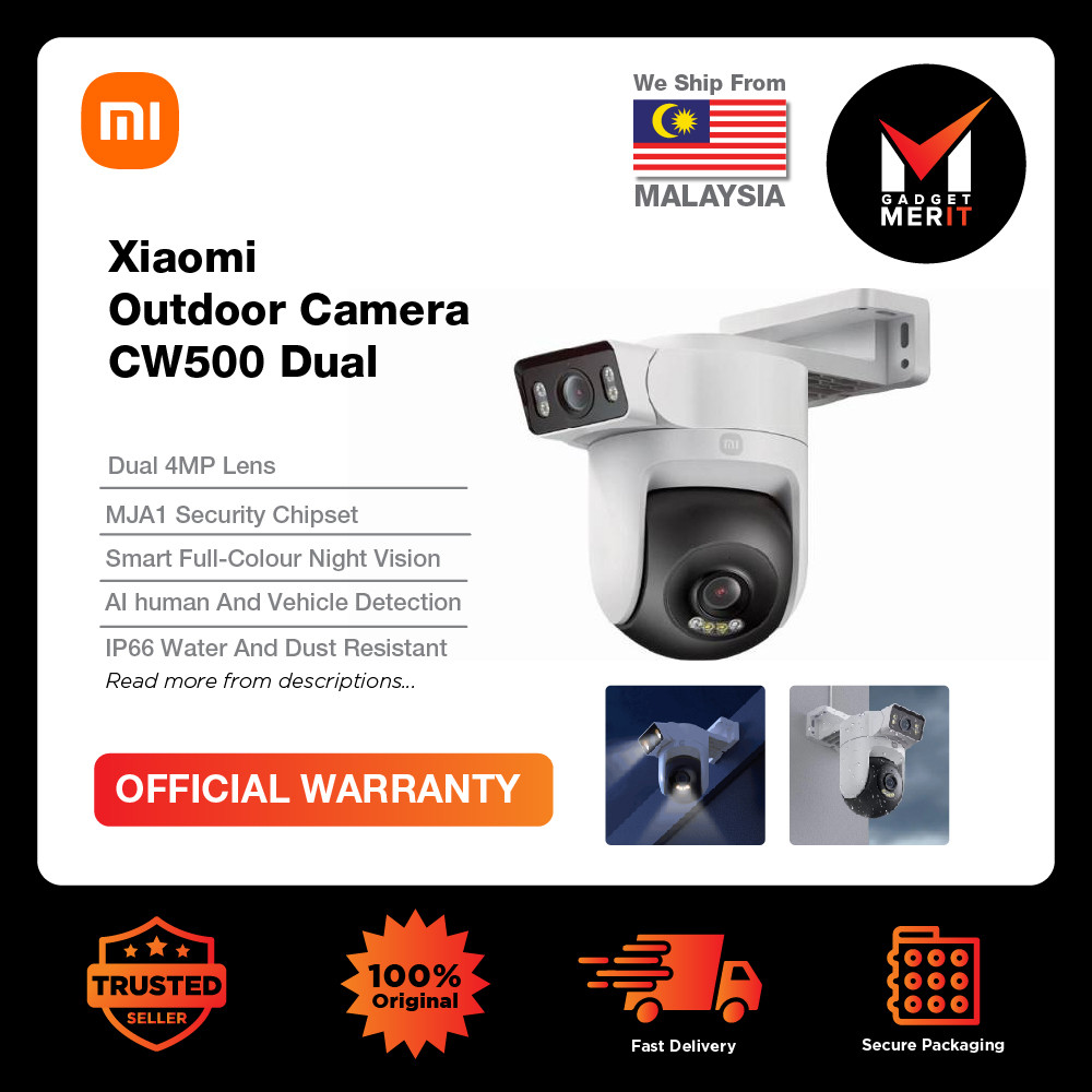Xiaomi Outdoor Camera CW500 Dual | Dual 4MP lens | AI human detection ...