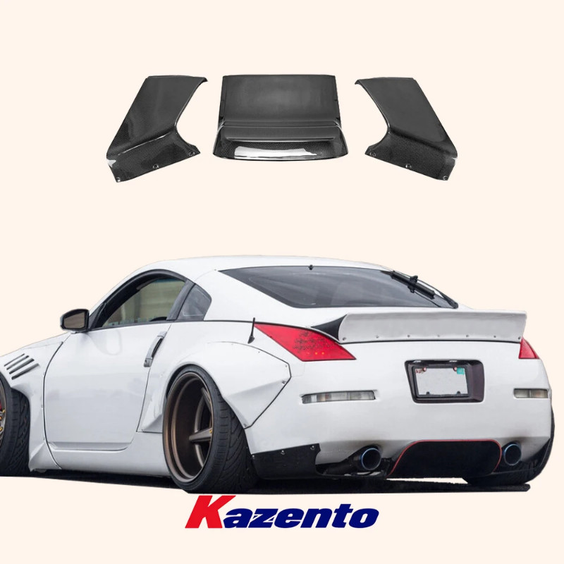 For Nissan Fairlady 350Z RB Style Carbon Fiber Rear Bumper Bottom ...
