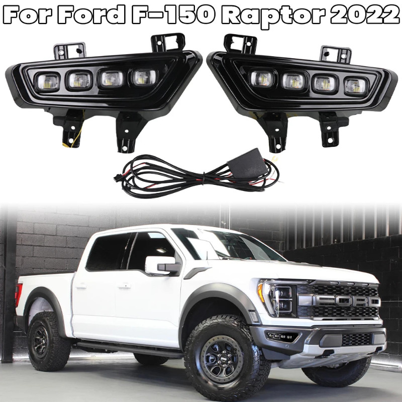Car LED DRL For Ford Raptor SVT F-150 2022 2023 Daylights Yellow Turn ...