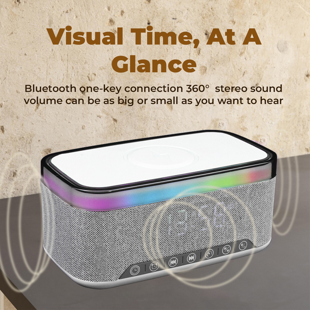 SonicGear Pandora Luma 5 Bluetooth FM Radio Clock Wireless Charging ...