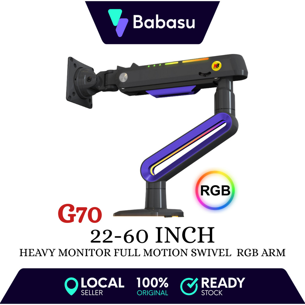 NB North Bayou G70 Gaming Monitor Arm with RGB Light support 32"-60 ...