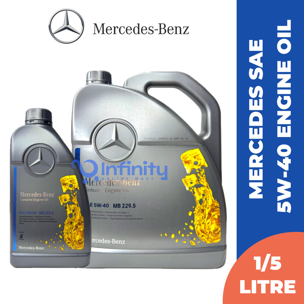 MERCEDES-BENZ Fully Synthetic 5W-40 (1L/5L) Engine Oil For A Class/ B ...