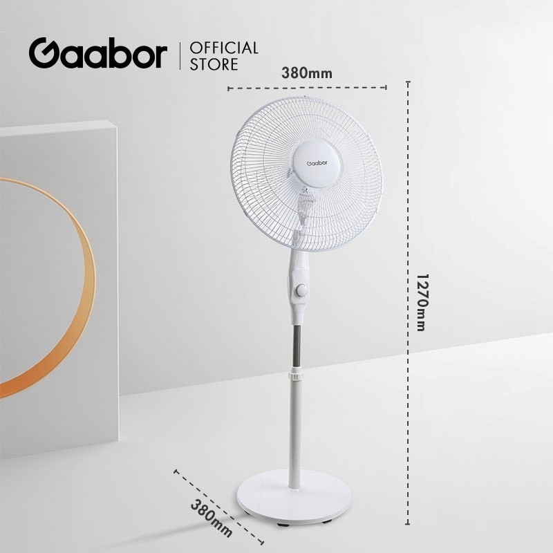 Gaabor 3 Speed Adjustment Quiet Lightweight Fan (45W) FM430M-WH05A ...