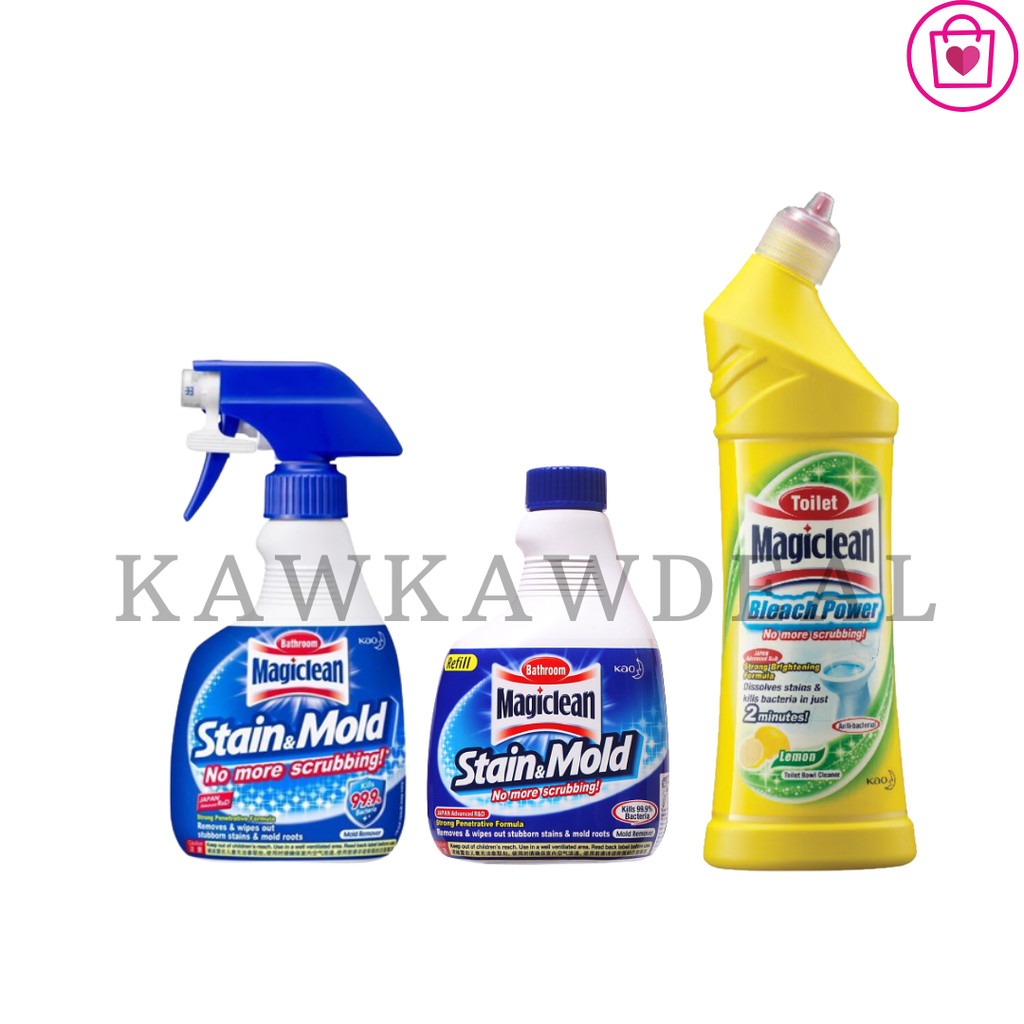 MAGICLEAN Bathroom Stain and Mold Remover Refill Bottle Kitchen Apple ...