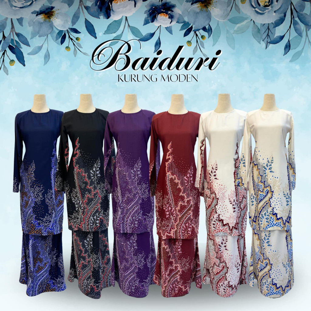 KURUNG MODEN BAIDURI CORAK BATIK _ BATIK MALAYSIA _ CORAK BATIK PRINTED ...