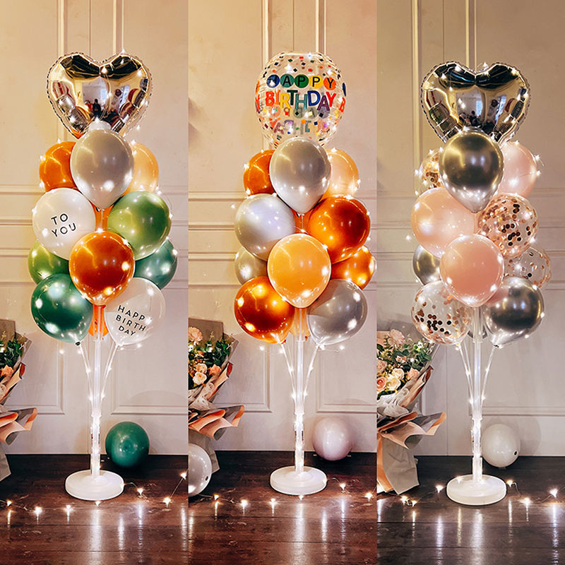 Luminous Table Floating Column Bracket Balloon Decoration Chinese Happy ...