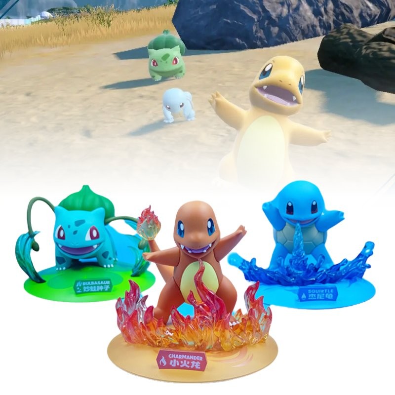 Pvc Pokmon Charming Starter Set Featuring Bulbasaur Squirtle And ...