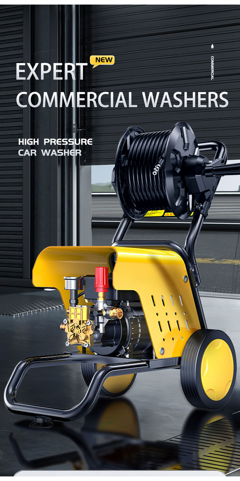 SOARFLY 5200W Water Jet High Pressure Heavy Duty Car Cleaner Wash Machine 180 Bar 220-240V ...