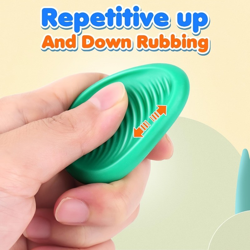 6pcs/set Fidget Toys Sensory Stone for :Textured Soft Worry Stone for Autism Calming - Fidget ...