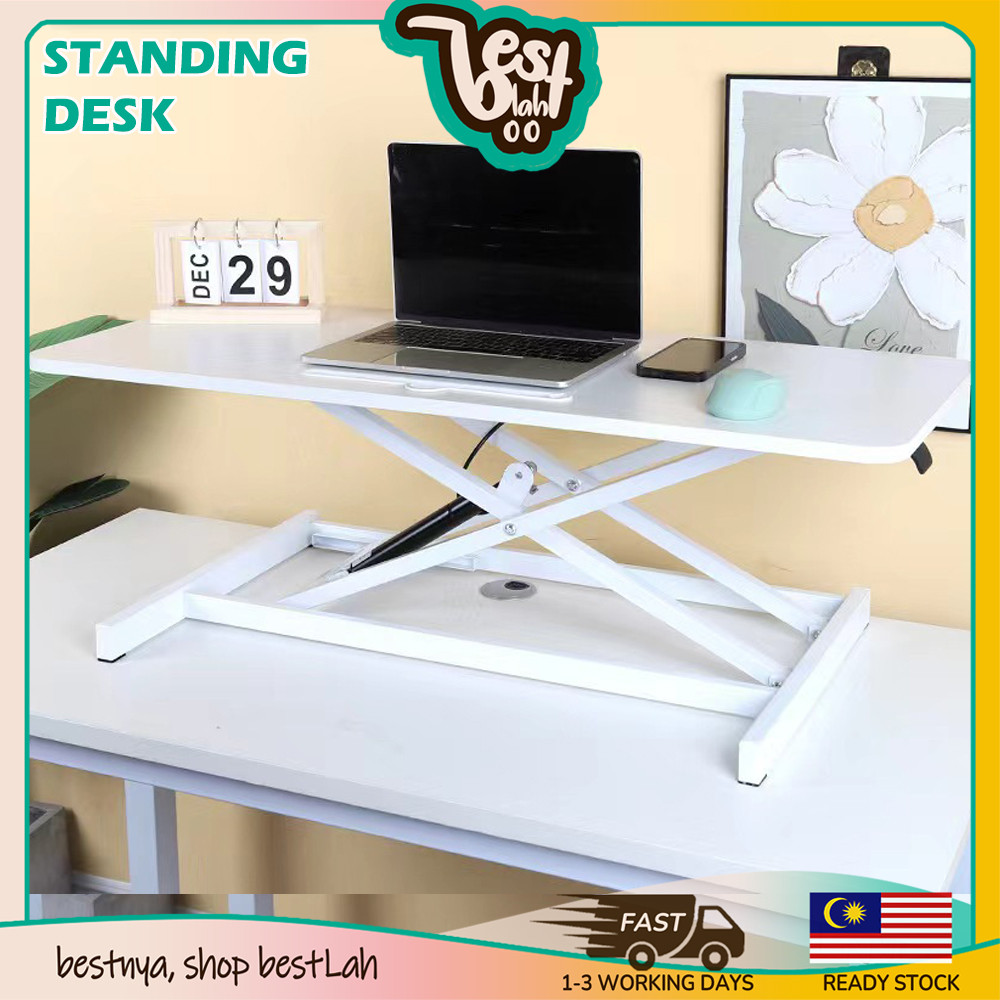BESTLAHH Adjustable Standing Desk Height Office Computer Table Stand Up ...