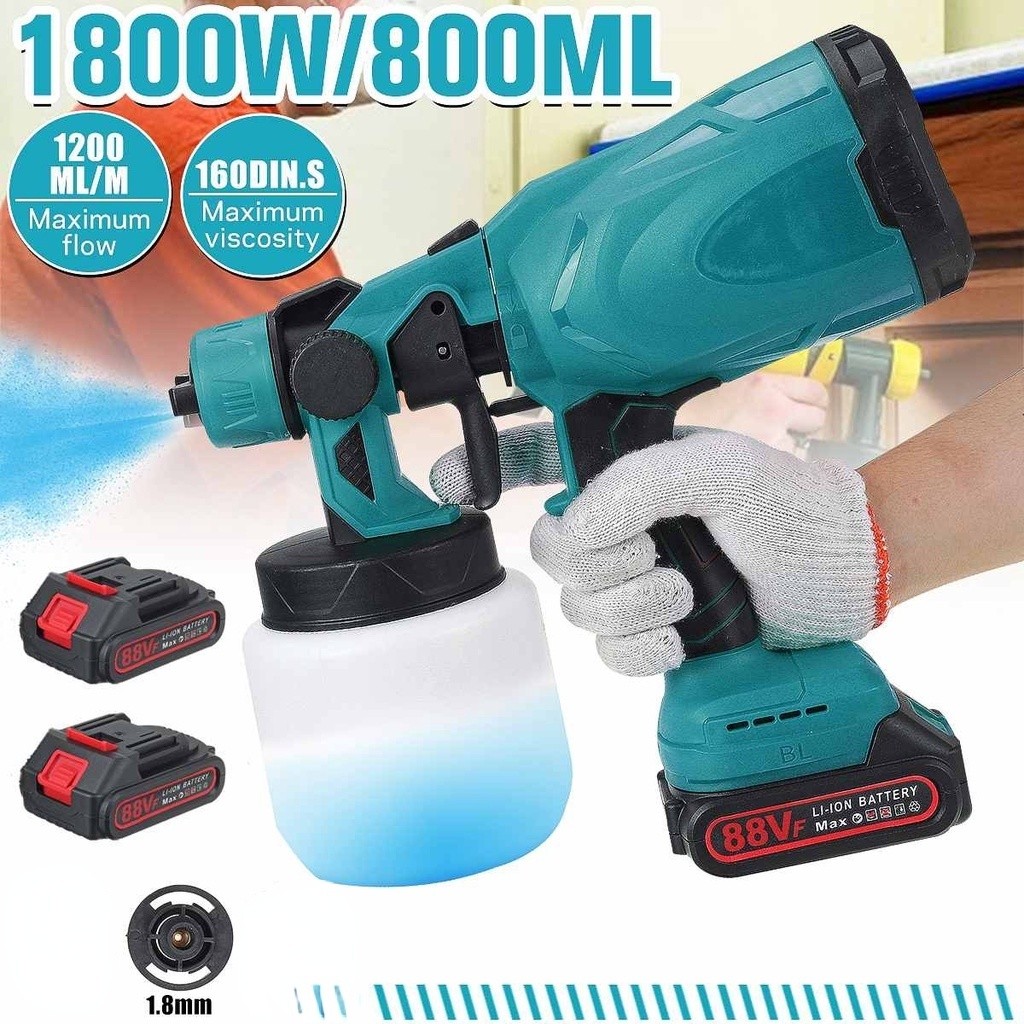 in stock Cordless Electric Spray Gun High Power Paint Sprayer Flow ...