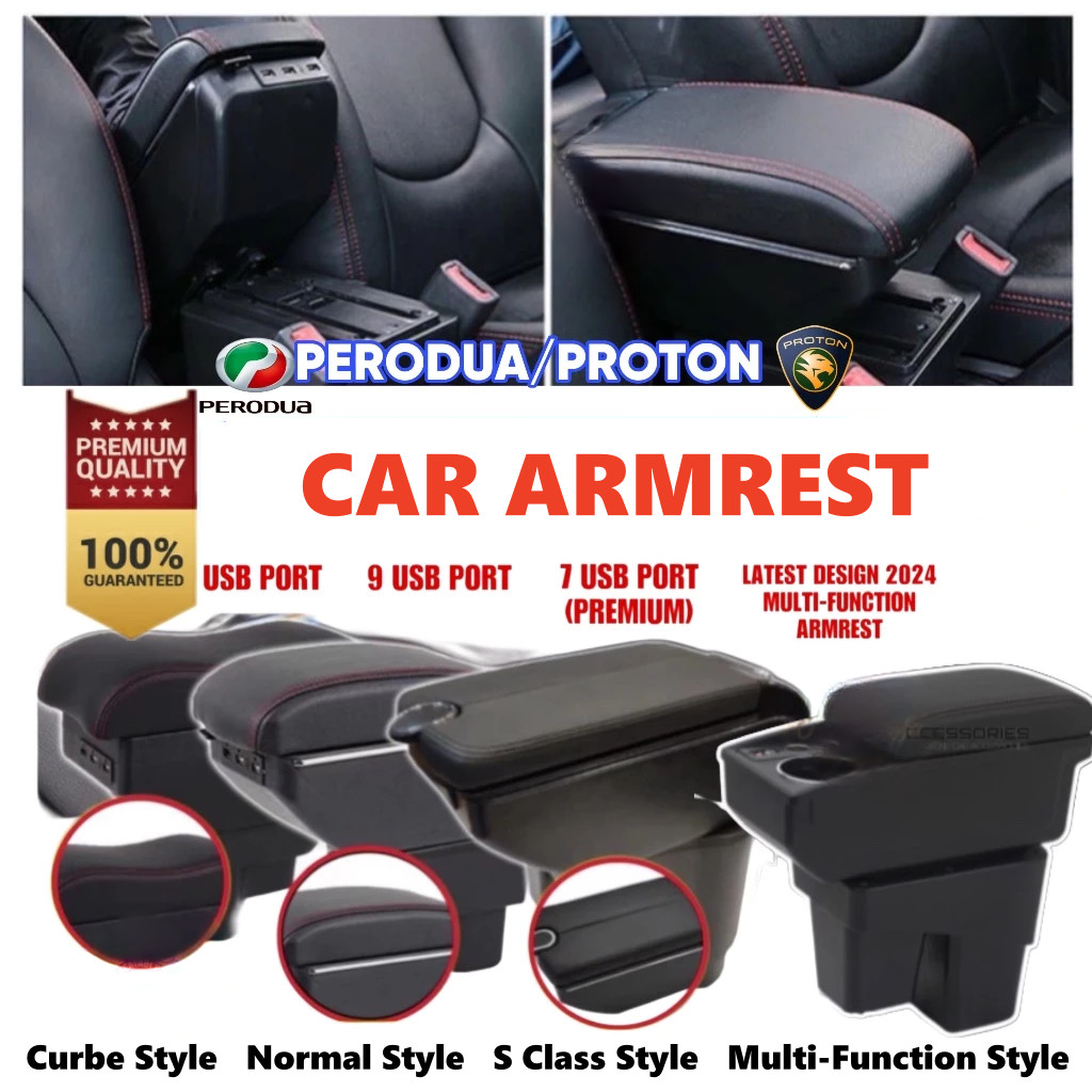 Car Arm Rest USB Port Armrest Console Box Axia Bezza Myvi Viva Aruz ...
