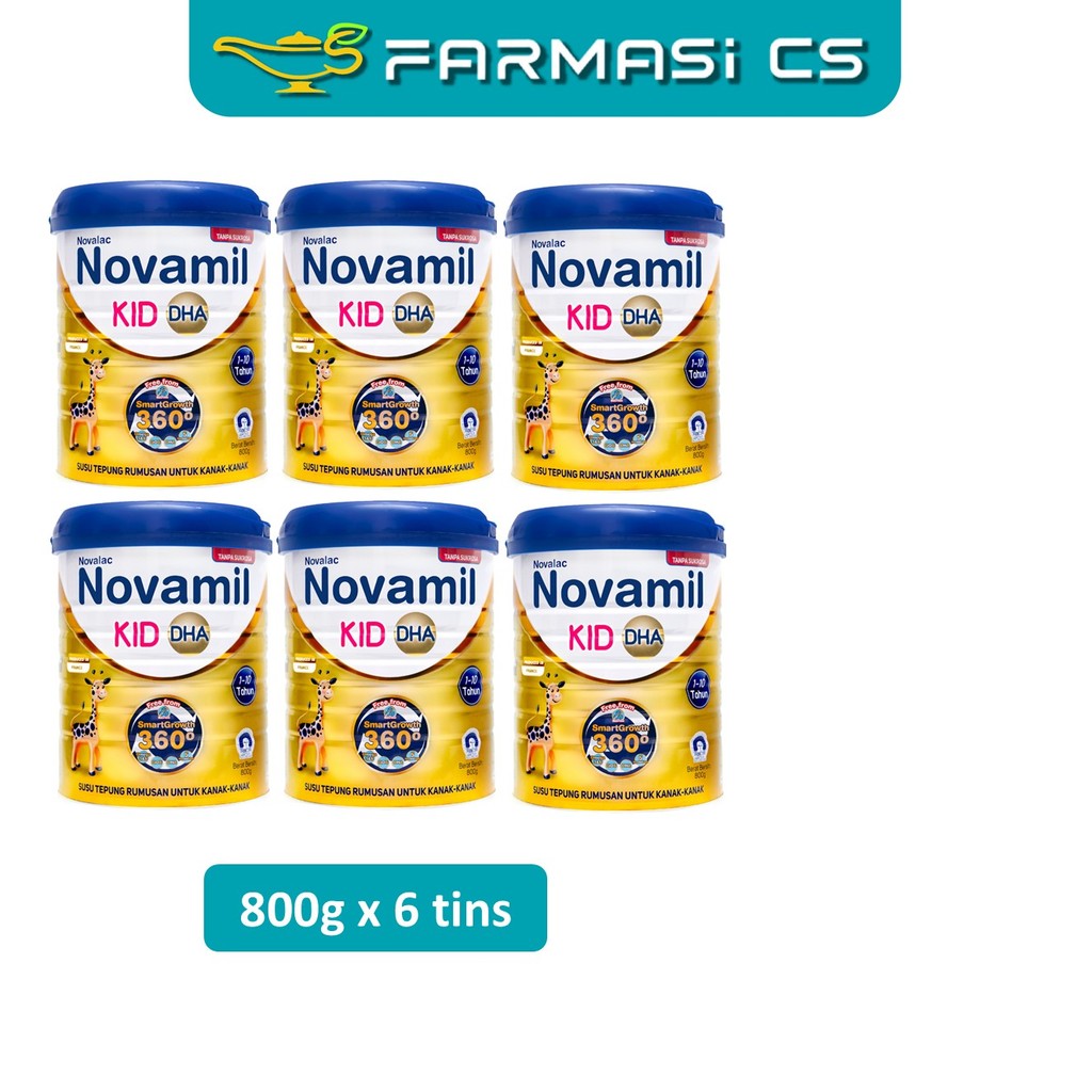 Novalac Novamil KID DHA (1-10 years old) 800g x 6 Tins EXP:09/2026 ...