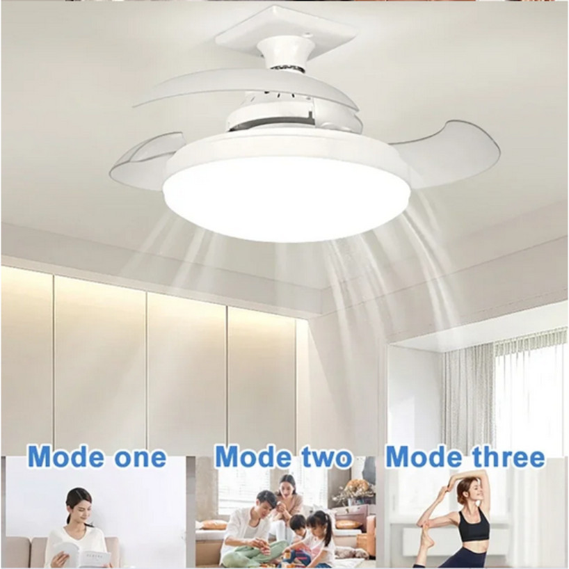 【Free Lamp Holder】40cm E27 Ceiling Fan with Light Remote Control, 3 ...
