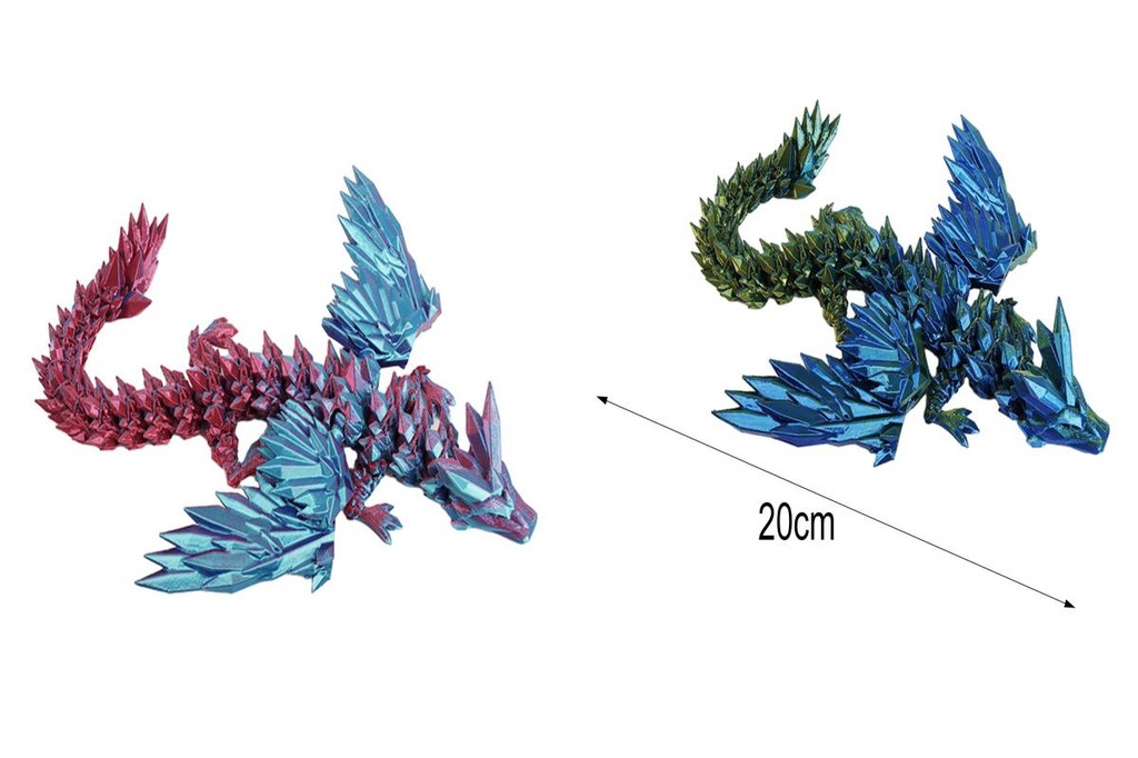 Movable Joints Dragon Model Winged Dragon Sculpture Articulated Chinese ...
