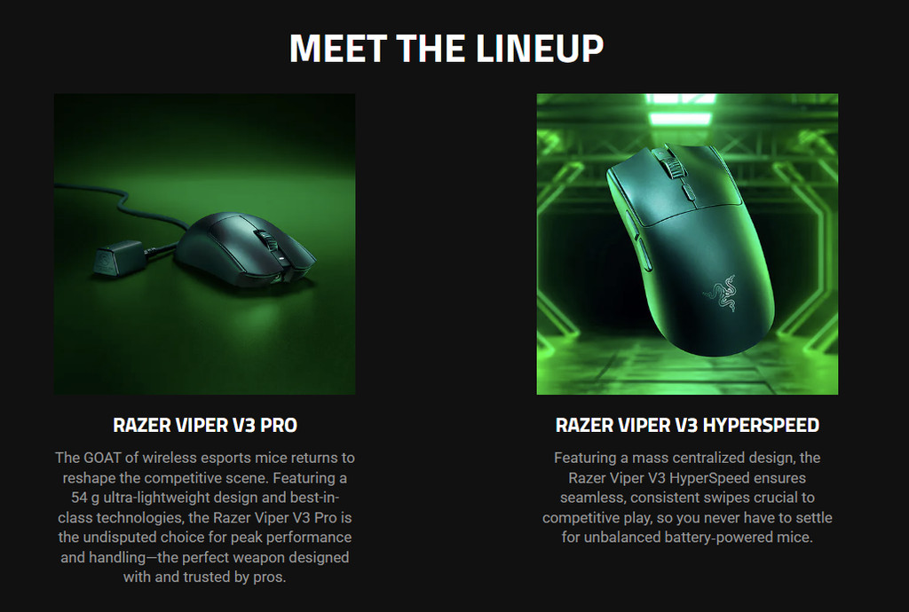 Razer Viper V3 HyperSpeed / V3 Pro / V4 Pro Wireless Gaming Mouse | Up ...