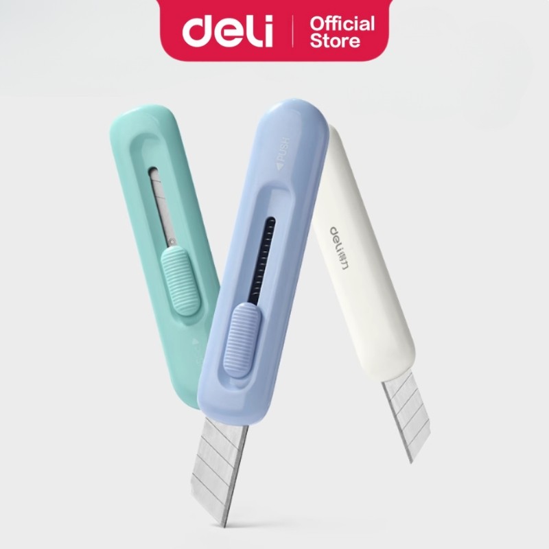 Deli Compact Utility Knife SK5 Blade Crafting Auto-Retract Self-Locking ...