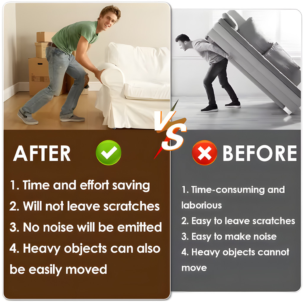 Smooth Movable Rubber Wheels - Simple Cabinet Door Bottom Directional ...