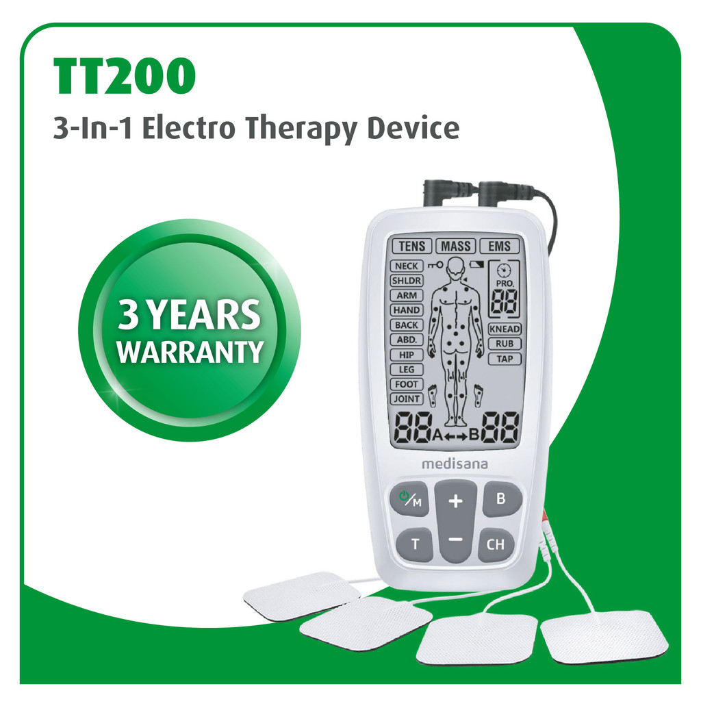 Medisana TT200 3-in-1 Electro Therapy Device TENS EMS Massage / Alat Terapi Elektro 3-dalam-1 ...
