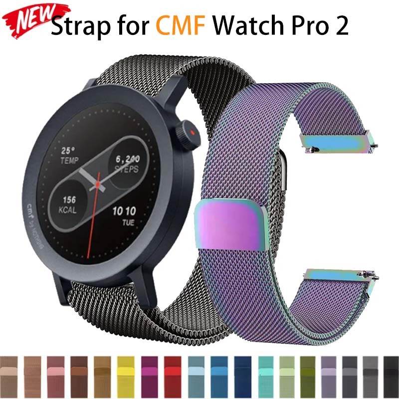 Metal Strap for CMF Watch Pro 2 Smart Watch Band Magnetic Statinless ...
