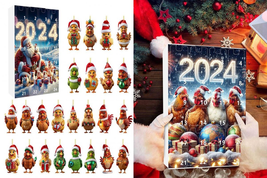Family Christmas Countdown Calendar Chick Ornament Advent Calendar 2024 ...