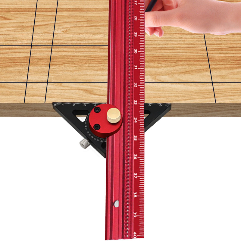 Carpenty Precision Scribe Ruler Carpenty Aluminum T-Type Line Drawing ...