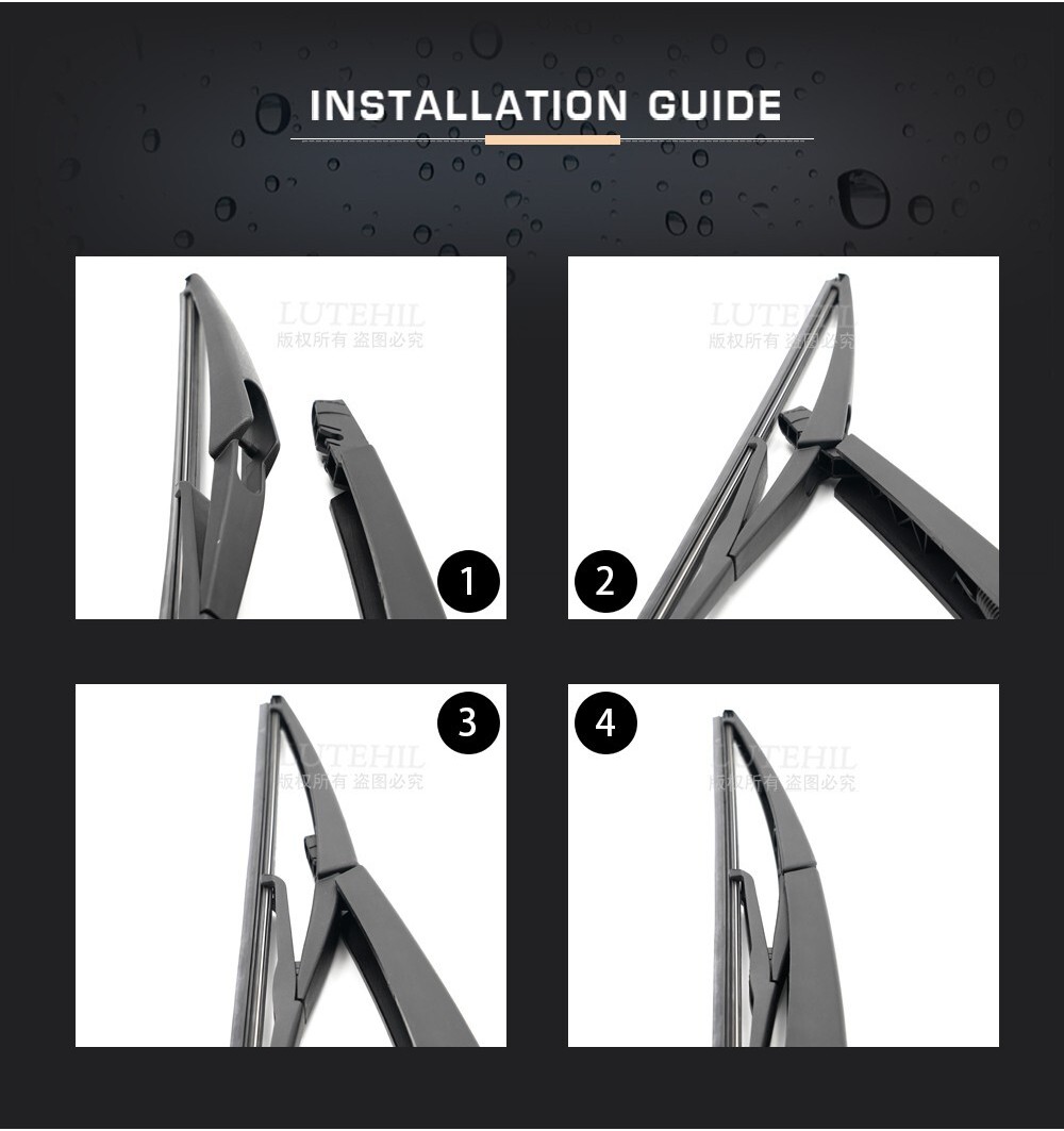 Wiper 12" Rear Wiper Blade & Arm Set Kit For Mercedes Benz A150 A160 ...