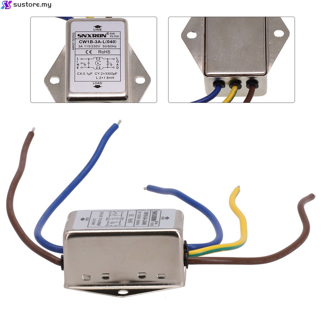 [Super]Anti-Interference AC 250V POwer Filter EMI Line Audio Purifier ...