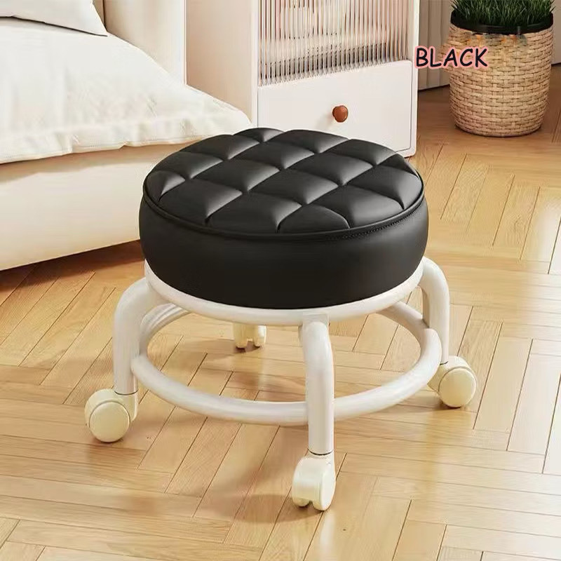 360 degree Rotatable Small Chair Round Stool With Sofa Cushion Foot ...