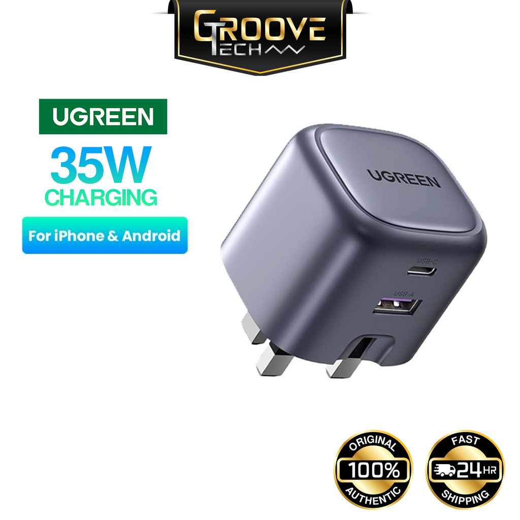UGREEN 35W USB C Charger Nexode GaN 2 Ports Fast Charger PD Foldable ...
