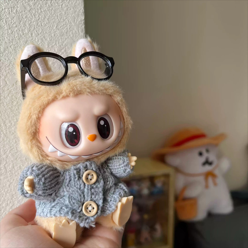 For Labubu v2 sitting party baby clothes sweater glasses Labubu pendant ...