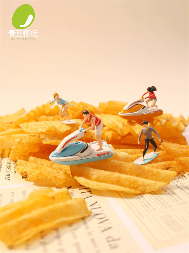 Green Beans-Surfing Motorcycle Boat Beach Water Sports 1: 64 Miniature ...