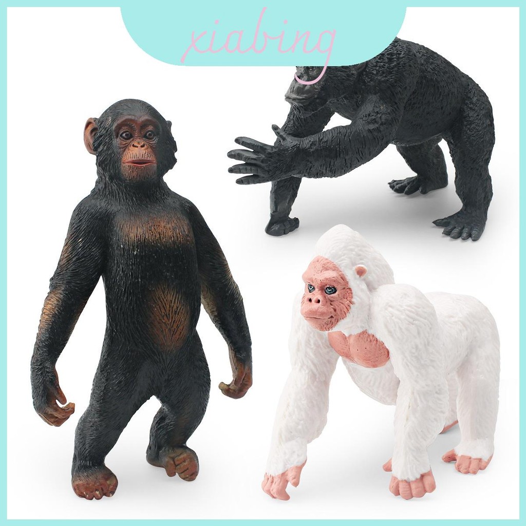 Figurines Collectible Gorilla Set Includes Realistic Static Black And ...