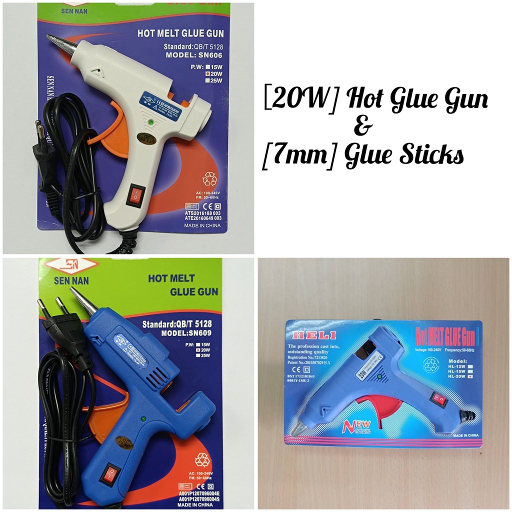 [20W] Pistol Gam Panas/ Hot Glue Gun/ Hot Melt Glue Gun Portable ...