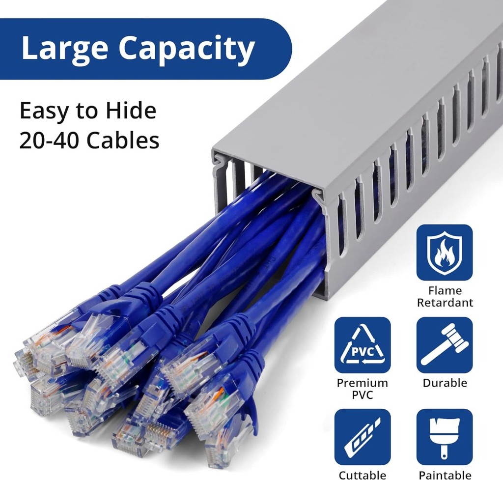 PVC Cable Tray Duct Slotted PVC Cable Trunking Wire Duct Cable ...