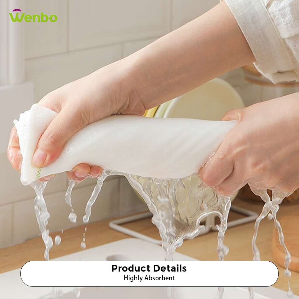 Wenbo Rainbow Oil Wipe Rag Kitchen Soft Cotton Thick Dishcloth High ...