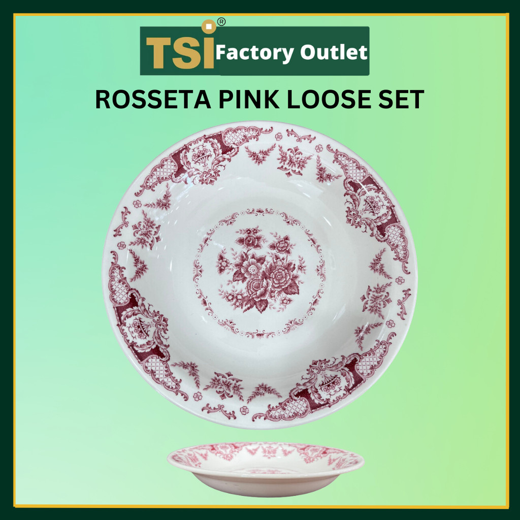 CLAYTAN LOOSE SET - ROSSETA PINK Ceramic Plate Pinggan Makan Seramik ...
