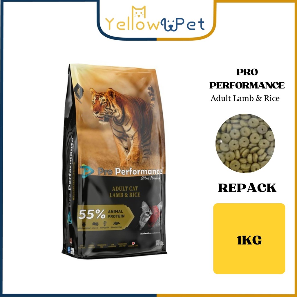 Pro Performance Ultra Premium Adult Lamb & Rice Cat Food 1kg (Repack ...