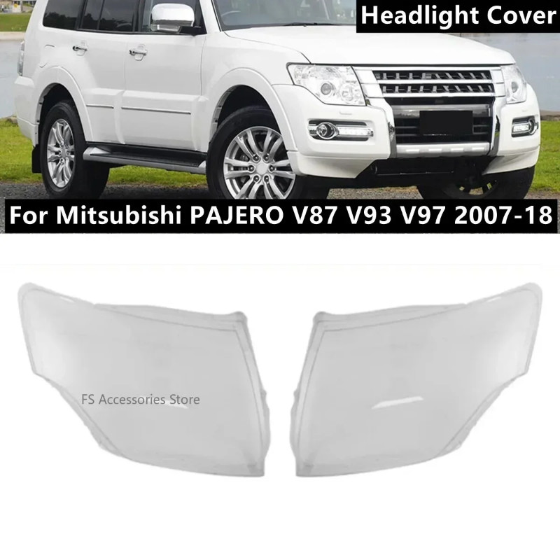 Car Front Headlamp Cover Headlight Shell Transparent Lampshade Lens For Mitsubishi Pajero V87 ...