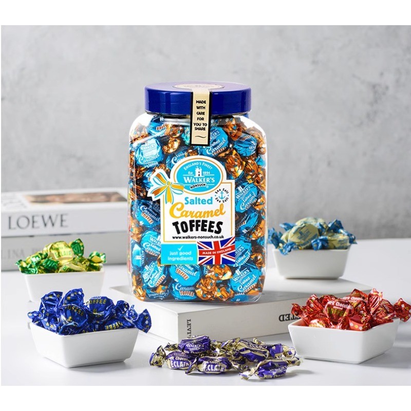 ZEJUN Assorted Toffee Sea Salt Caramel Chocolate Sandwich Candy Snacks ...