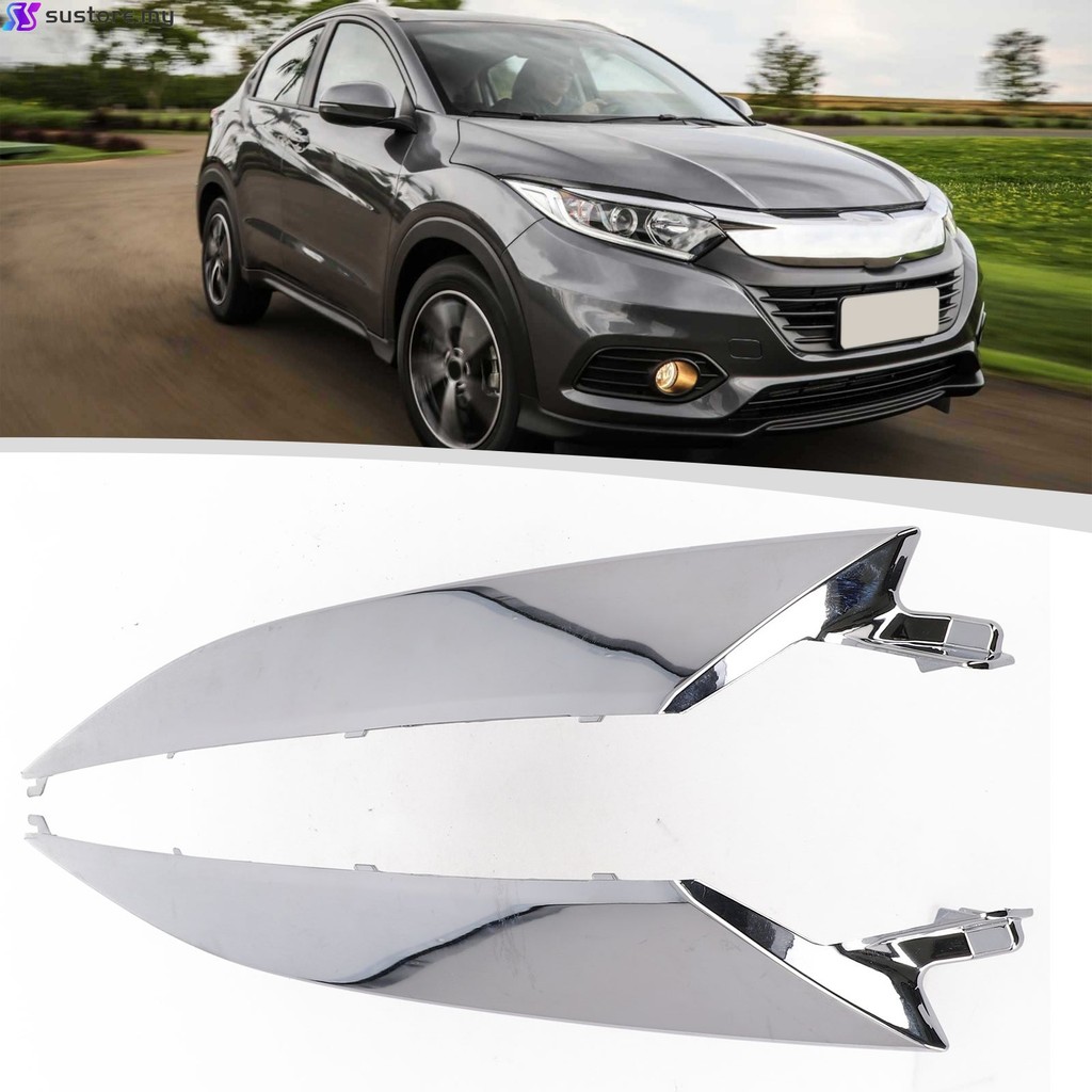 [Super]Front Hood Chrome grille & Headlight Trim moding For Honda HRV ...