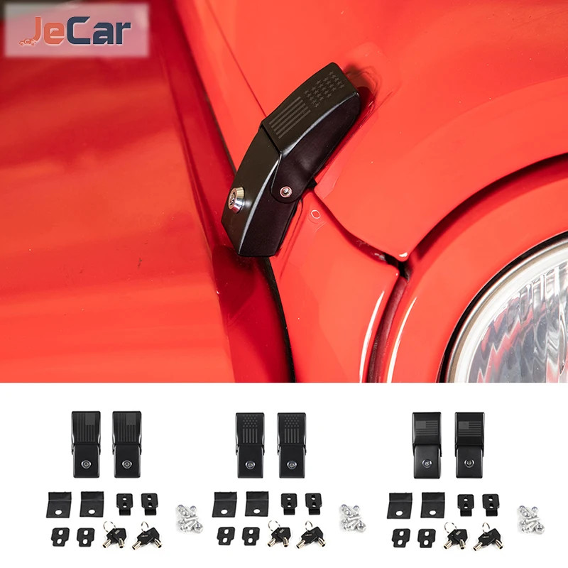 JeCar Car Engine Lock Hood Latch Catch With Key Lock For Jeep Wrangler ...