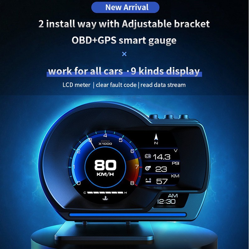 in stock ORIGINAL OBD OBD2 Meter Gauge HUD Head Up Display Car GPS ...