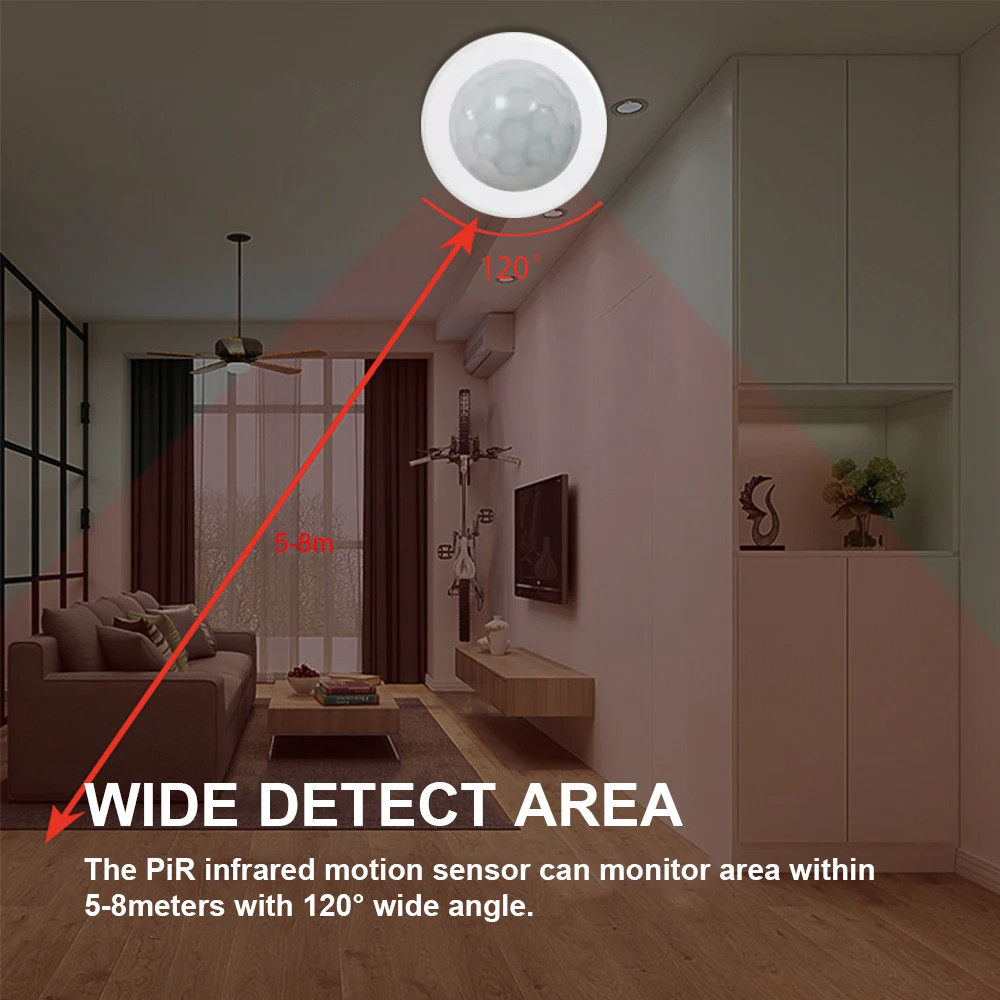 Zigbee 3.0 2 in 1 Mini PIR Motion Detector Passive Infrared Security ...